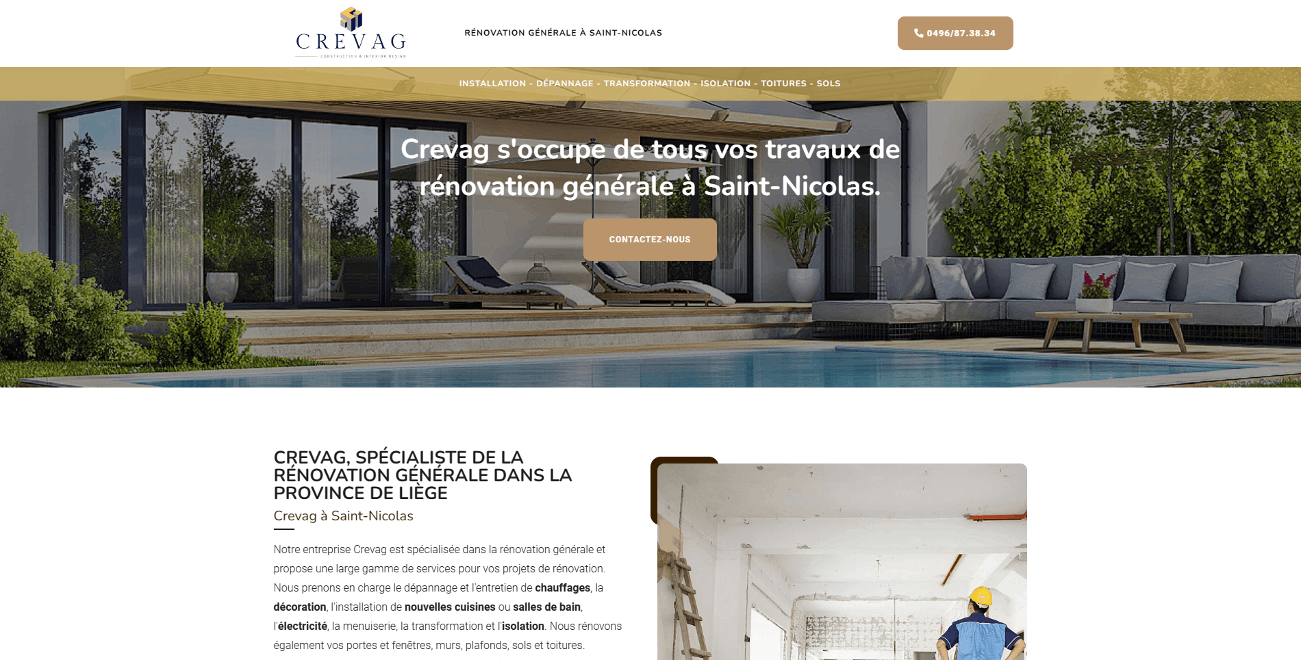 Crevag | Rénovation générale à Saint-Nicolas, Flémalle, Seraing